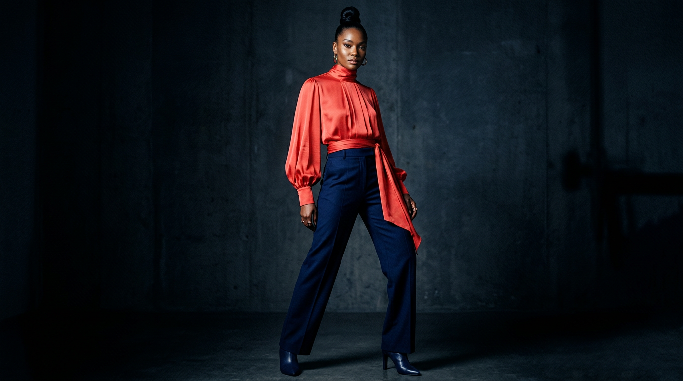 Coral Red with Deep Indigo - Color Combinations | Stylegen AI
